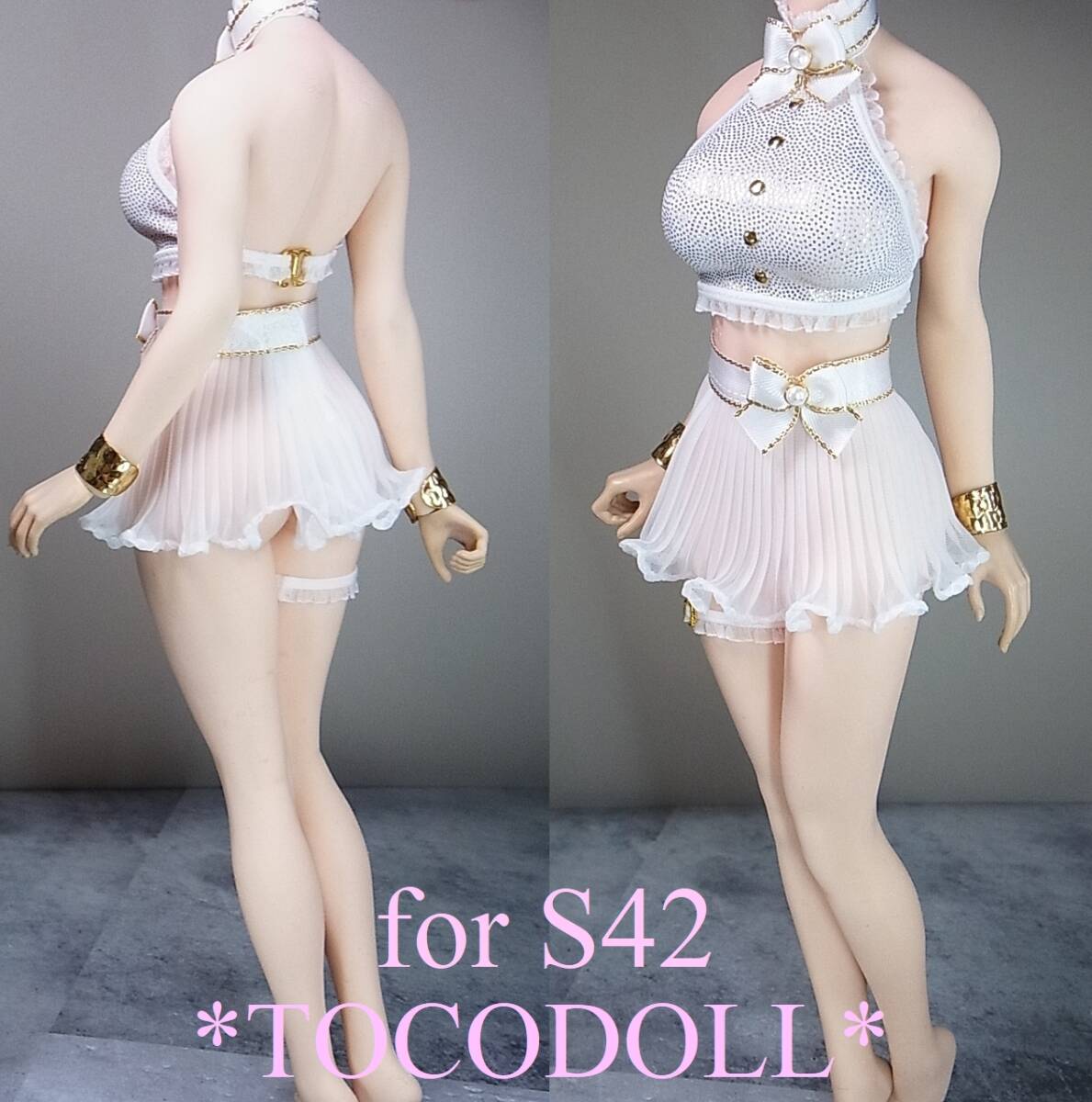 Yahoo!オークション - toco Phicen/TBLeague用 S42 フリルトップス＆...