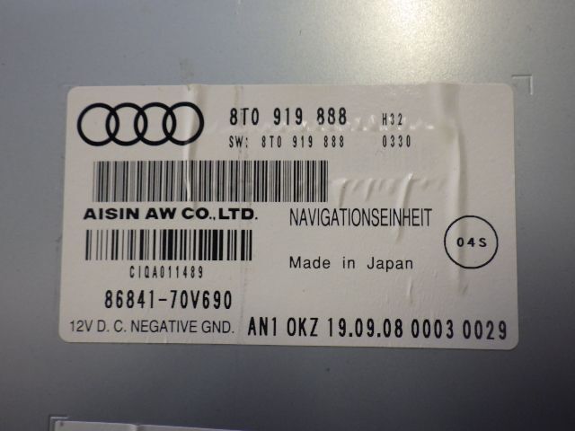 Yahoo!オークション - アウディ A4 8KCDH ナビユニット 純正 中古 8T0...