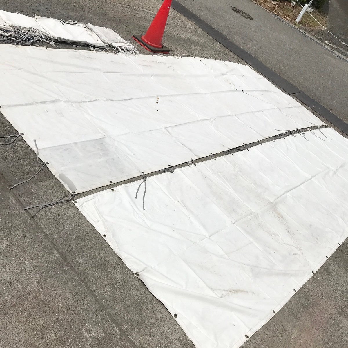 Yahoo!オークション - 扇蒼e518 防炎シート 白 サイズ(0.9m×5.1m/1.2m...