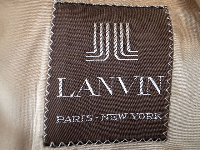 Yahoo!オークション - USA製 LANVIN 2釦 ベージュ ブレザー 金釦 テー...