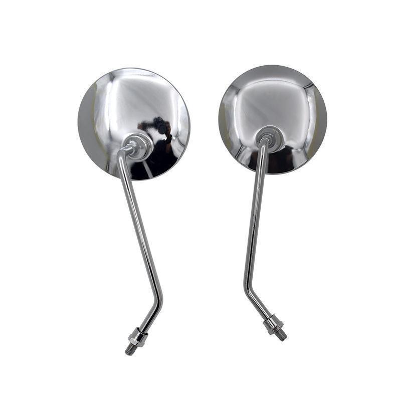 Yahoo!オークション - メッキミラー 丸型 8mm 逆ネジ バイクミラー ヤ...