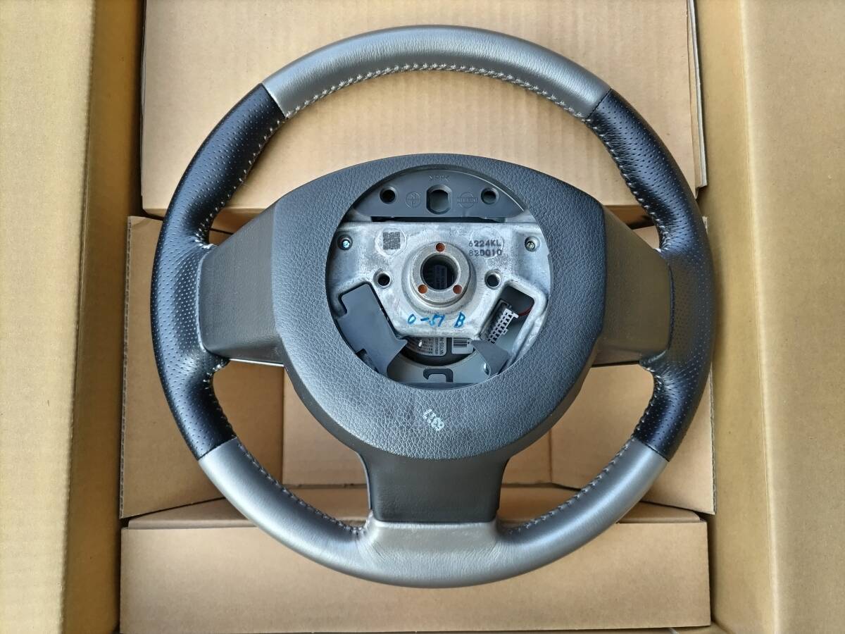 Yahoo!オークション - ノート E11 ツートン 革 ステアリング ハンドル ...