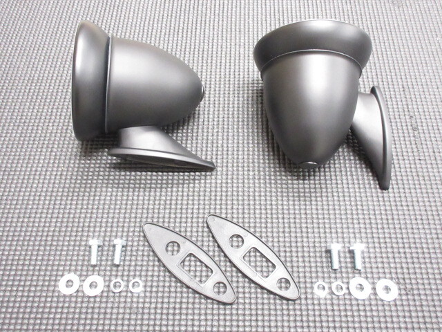 Yahoo!オークション - 砲弾型 艶消し ブラック フェンダー ミラー KE11...