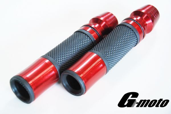 Yahoo!オークション - Z4-1RD アルミ製 グリップ バーエンド一体型 赤 ...