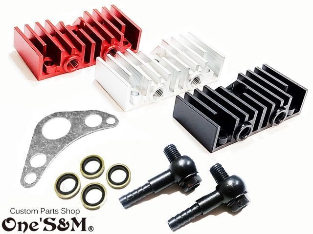 Yahoo!オークション - C7-3BK アルミ削出し オイルクーラー ブロックセ...