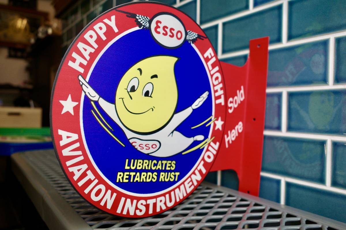 Yahoo!オークション - 新品 ESSO BOY エッソボーイ フランジサイン メ...