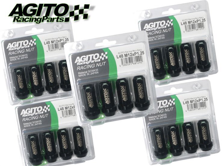 Yahoo!オークション - 【20本】AGITO レーシングナット L48 17HEX M12x...