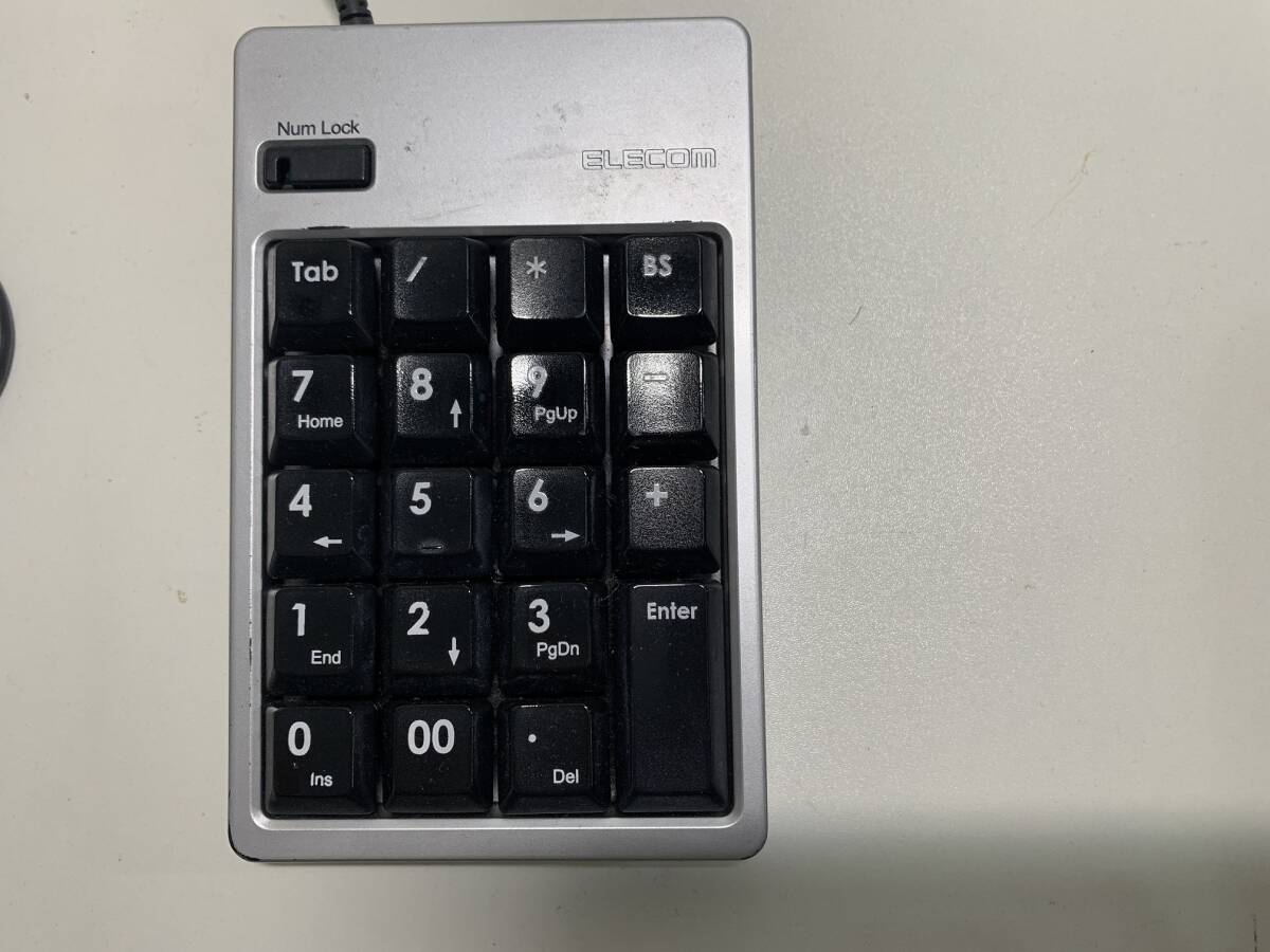 Yahoo!オークション - ELECOM USBテンキーボード TK-BT3 USB接続 エレ...