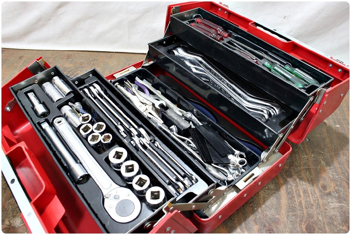 Yahoo!オークション - 1円スタート KTC ツールセット 工具セット 両開...