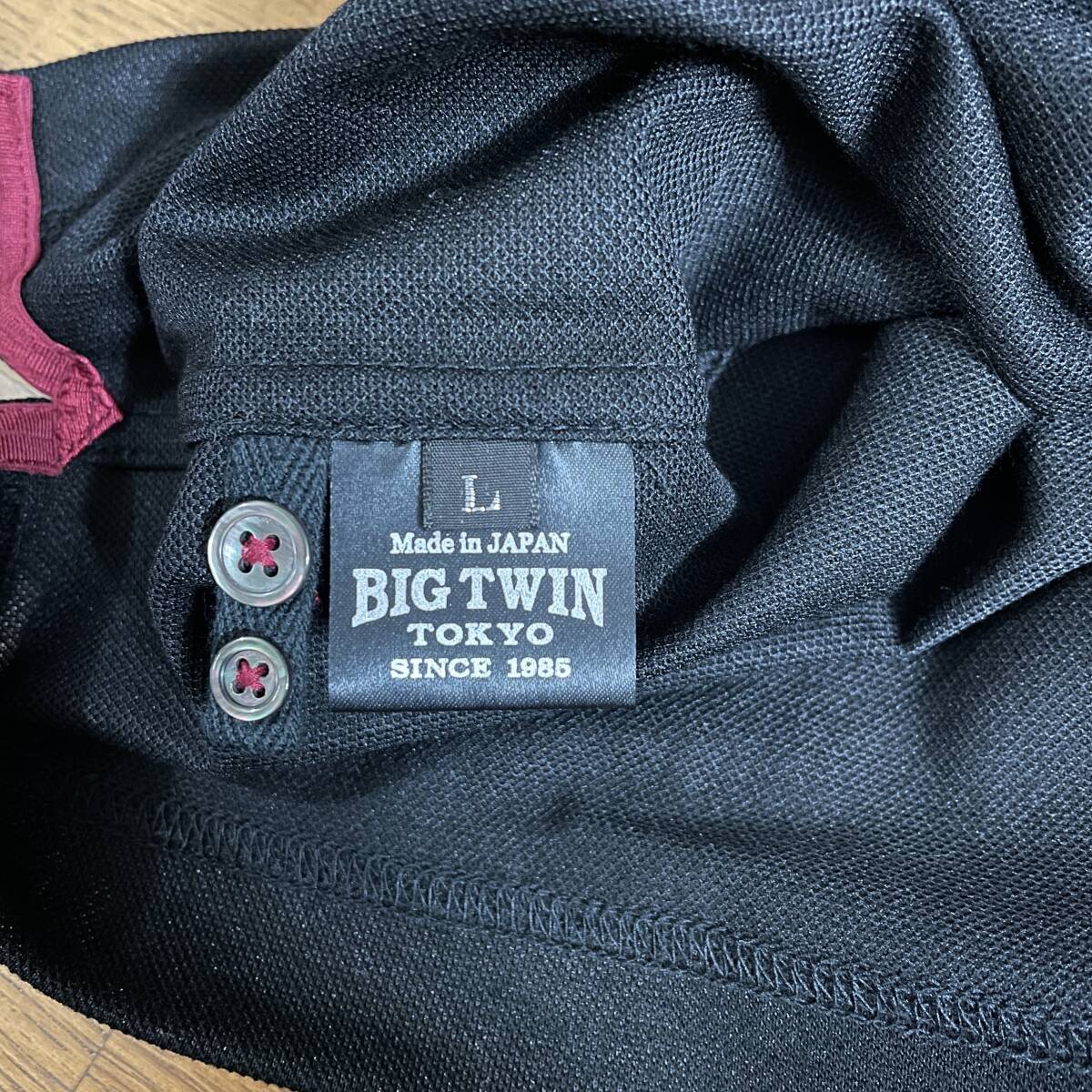 Yahoo!オークション - BIGTWIN シルバーボタン 黒蝶貝ボタン 黒 半袖ポ...