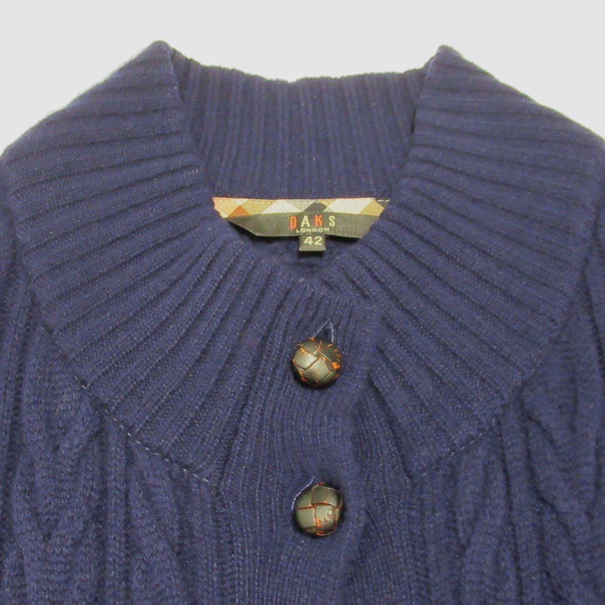 Yahoo!オークション - ダックス ケーブル編み ニット ベスト ネイビー ...