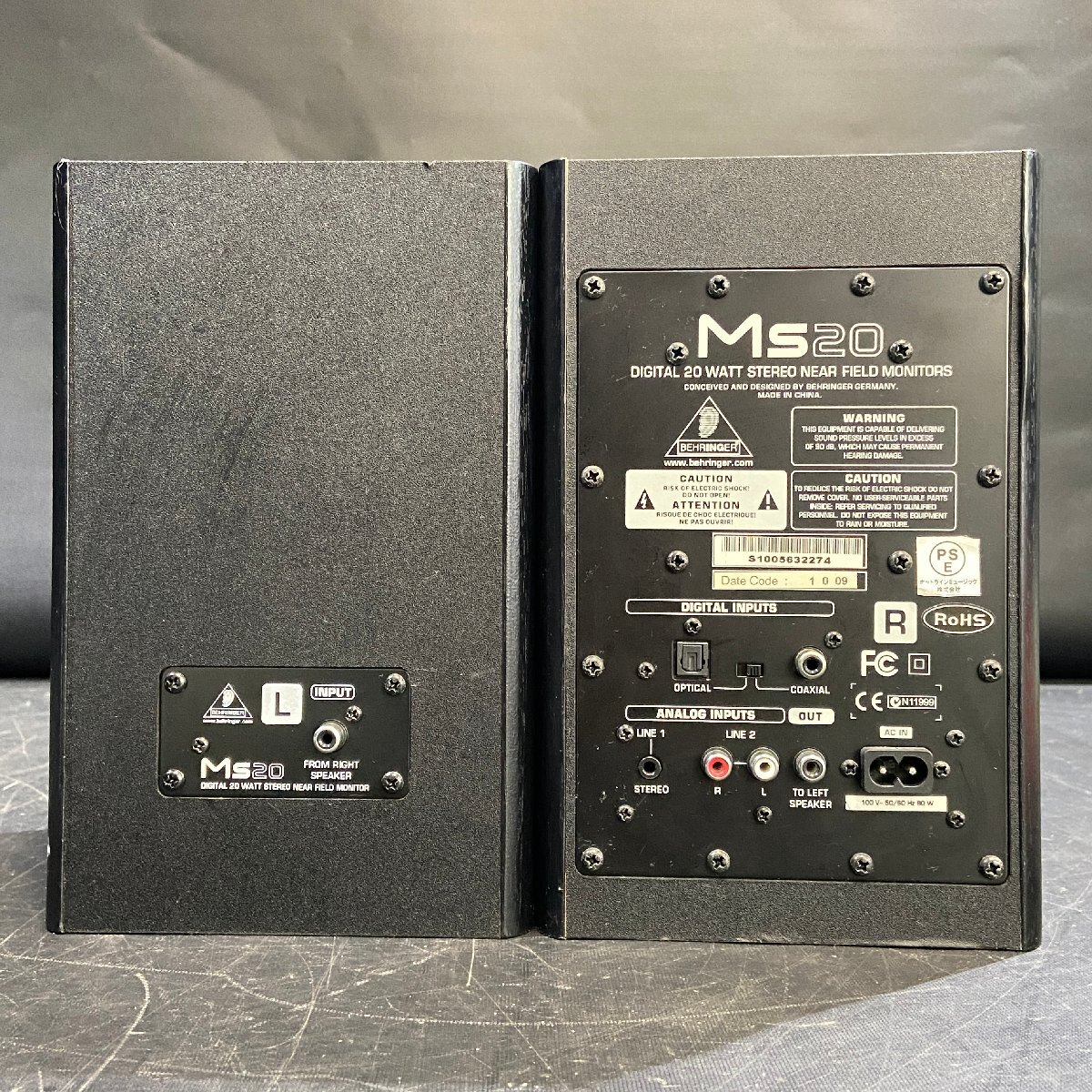 Yahoo!オークション - 【 J 】9965 BEHRINGER MS20 モニタースピーカー...