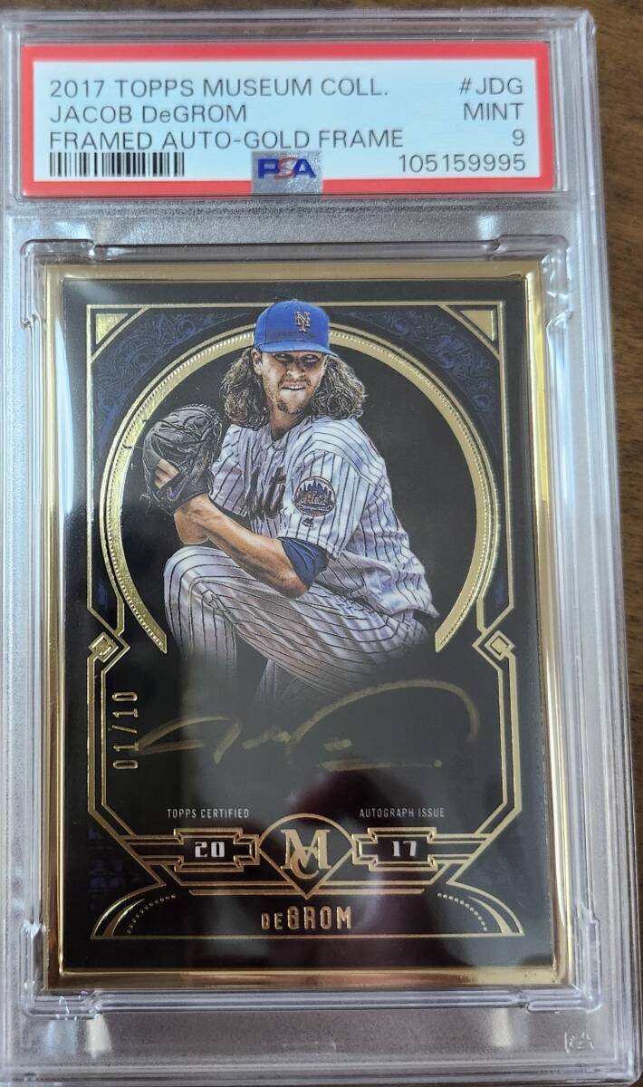 Yahoo!オークション - PSA9 1/10 Jacob Degrom Museum Framed Autograp...