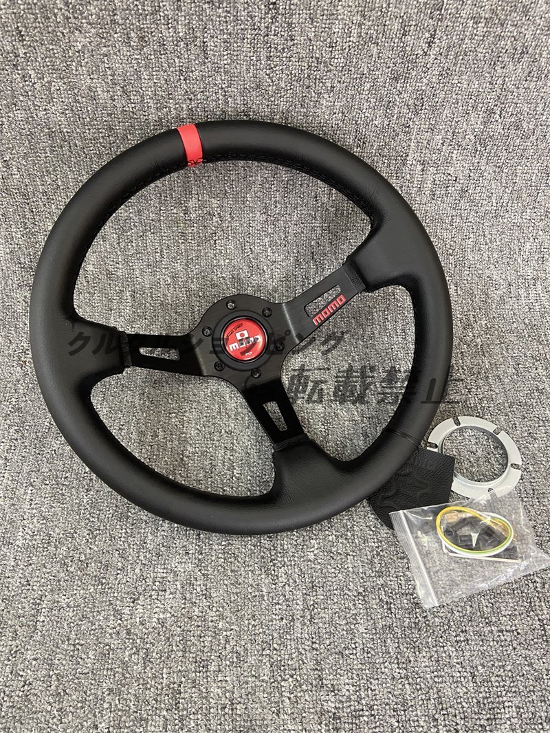 Yahoo!オークション - 新品MOMO 13インチ レザー レーシングステアリン...