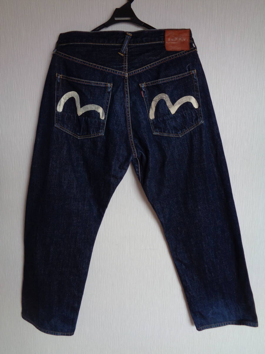 Yahoo!オークション - 濃紺 EVISU エビス No2 2001 ホワイト ペンキ...