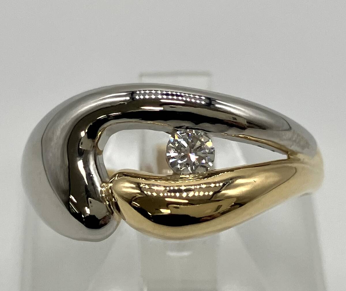 Yahoo!オークション - K18 Pt900 ダイヤ0.11ct 16.5号 総重量4.7g リン...