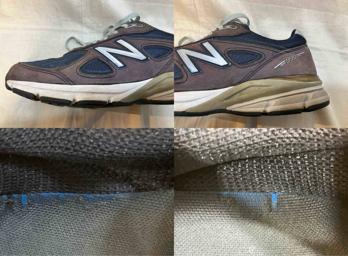 Yahoo!オークション - USA製 new balance m990v4 m990in4 ネイビー 28....