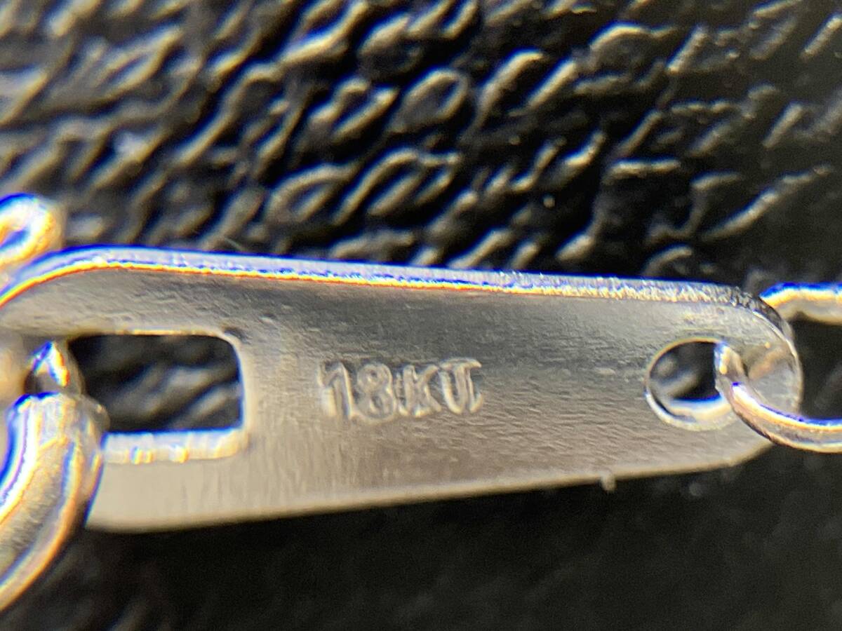 Yahoo!オークション - 18KT(K18)／39cm／1.4g／石付き／ネックレス