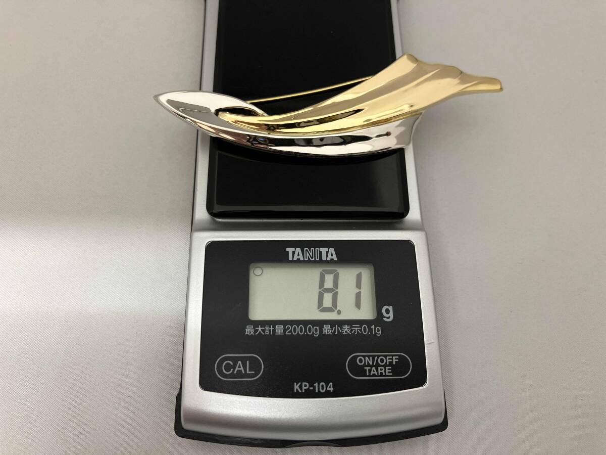 Yahoo!オークション - デザインブローチ Pt900 K18 約8.1g