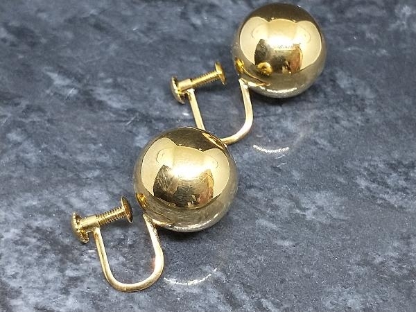 Yahoo!オークション - K18 11mm玉 ボールイヤリング 大玉 ねじ式 ネジ ...