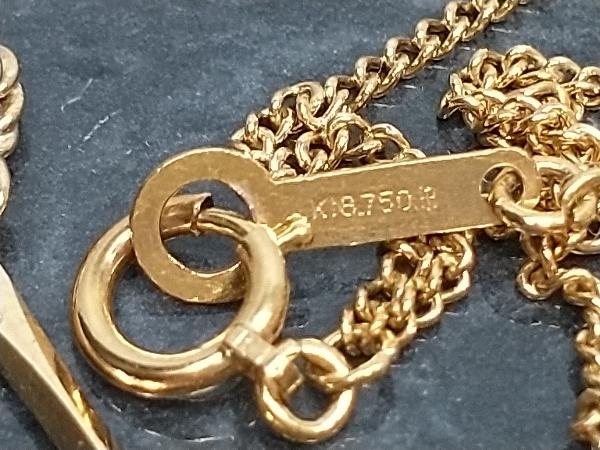 Yahoo!オークション - K18 切子 デザインチェーンネックレス 6.6g 42cm...