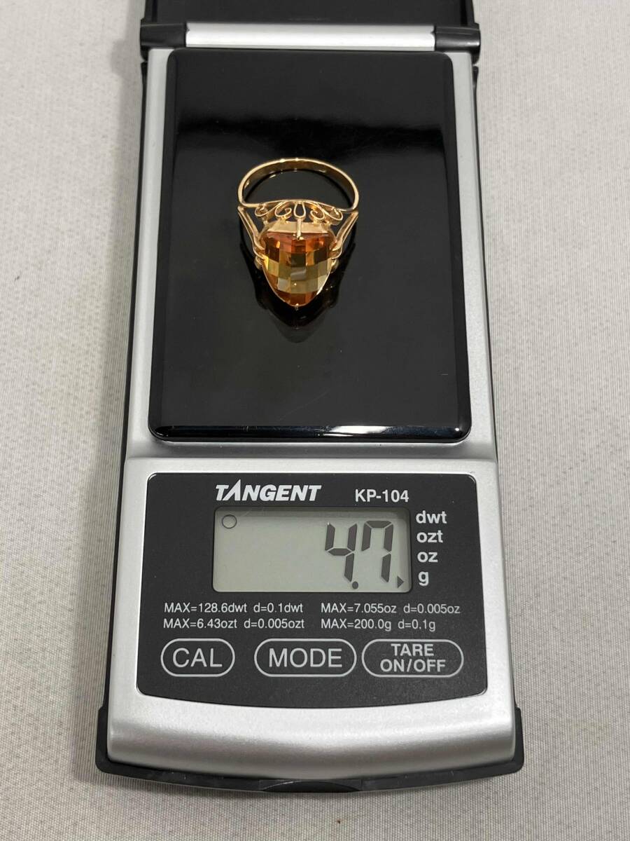 Yahoo!オークション - K18 約15.5号 約4.70g リング 指輪 イエローゴー...