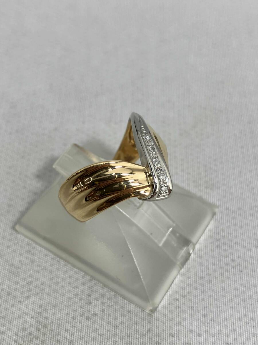 Yahoo!オークション - 新品仕上げ済 鑑別書付 K18 Pt900 D0.03ct 11号 ...