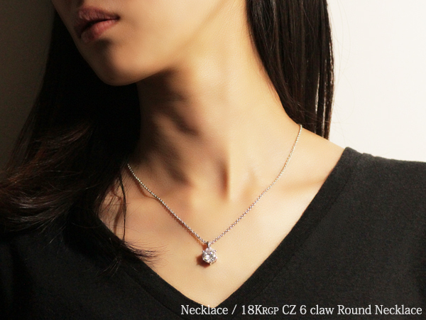 Yahoo!オークション - セット 18KRGP/SV925 CZダイヤ ラウンドカット ...