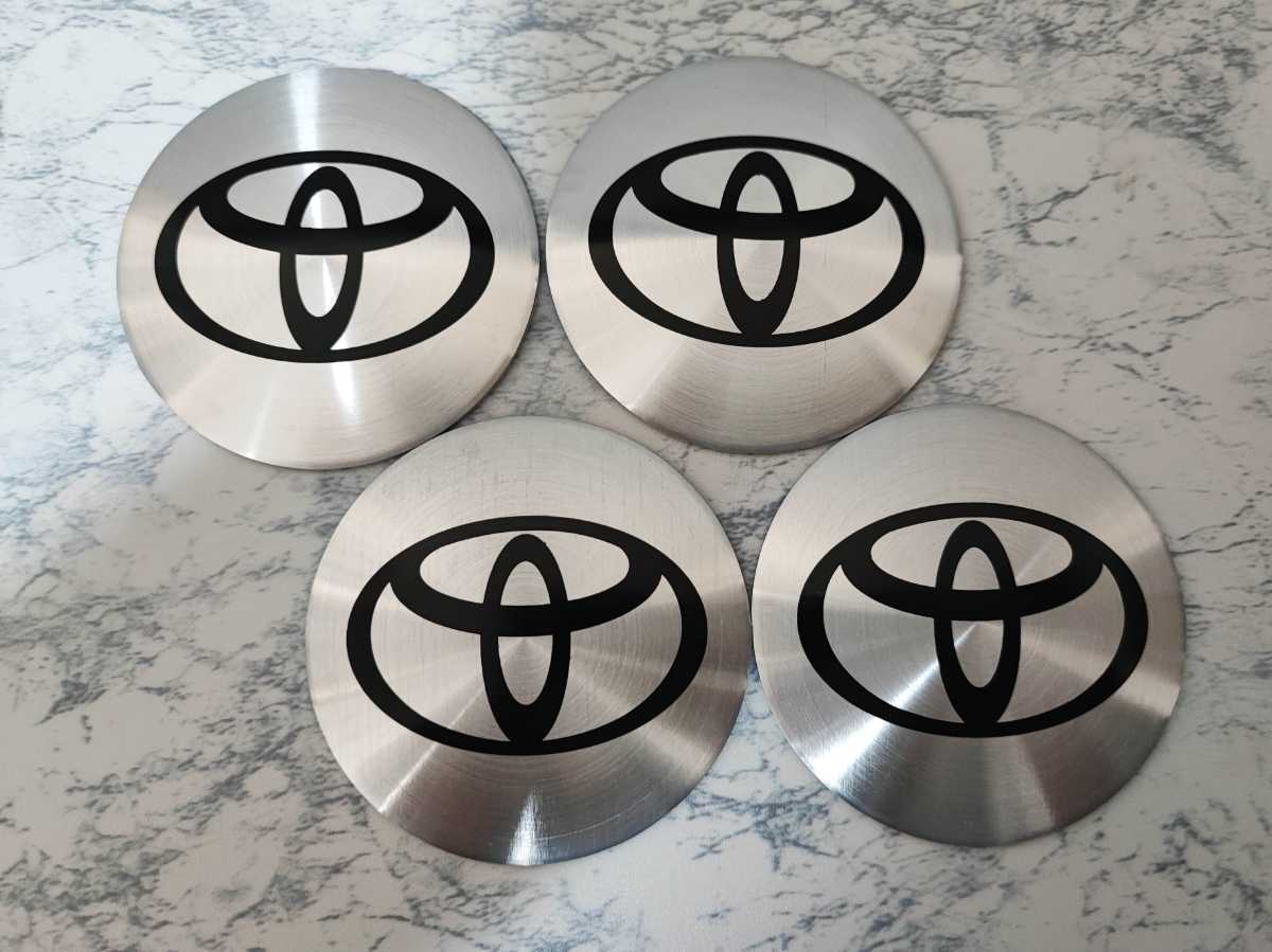 Yahoo!オークション - トヨタ ホイールセンターキャップ(銀黒)56mm 4P ...