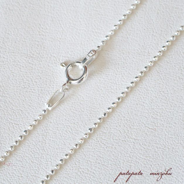 Yahoo!オークション - ダイヤ カット ボールチェーン 1.2mm 45cm SV9...