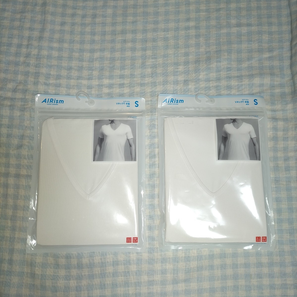 Yahoo!オークション - 新品 ユニクロ エアリズム 白 MEN AIRism Vネッ...