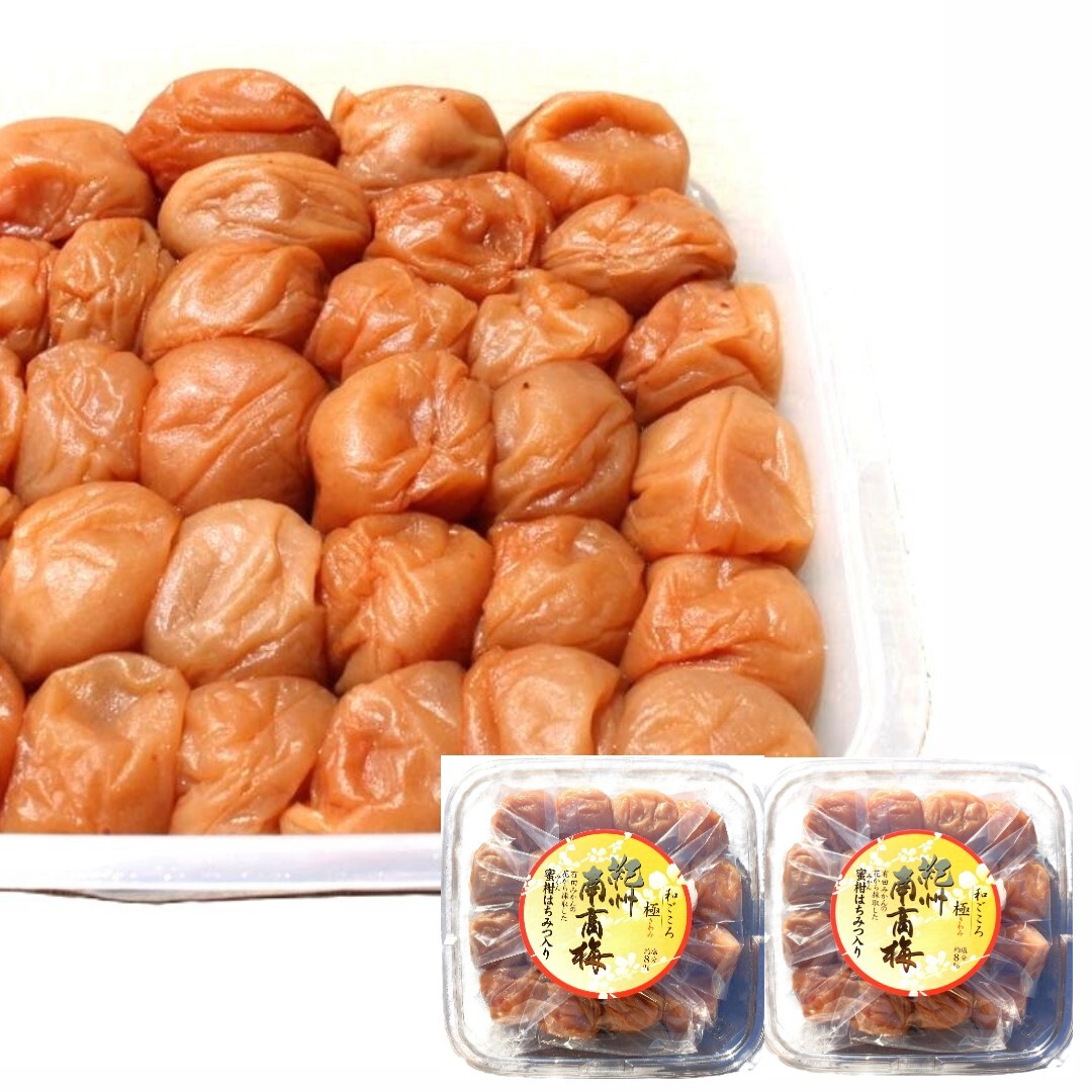 Yahoo!オークション - 51【大粒 完熟南高梅 【極み はちみつ梅 800g(40...