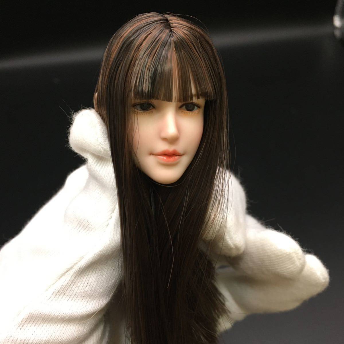 Yahoo!オークション - B242 1/6 フィギュア ヘッド 女性ヘッド 植毛タ...