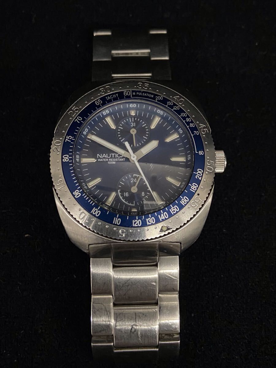 C491 NAUTICA ノーティカ N11030 メンズ腕時計 文字盤ブルー 電池交換済み 稼働品(その他)｜売買されたオークション情報、yahooの商品情報をアーカイブ公開 ...