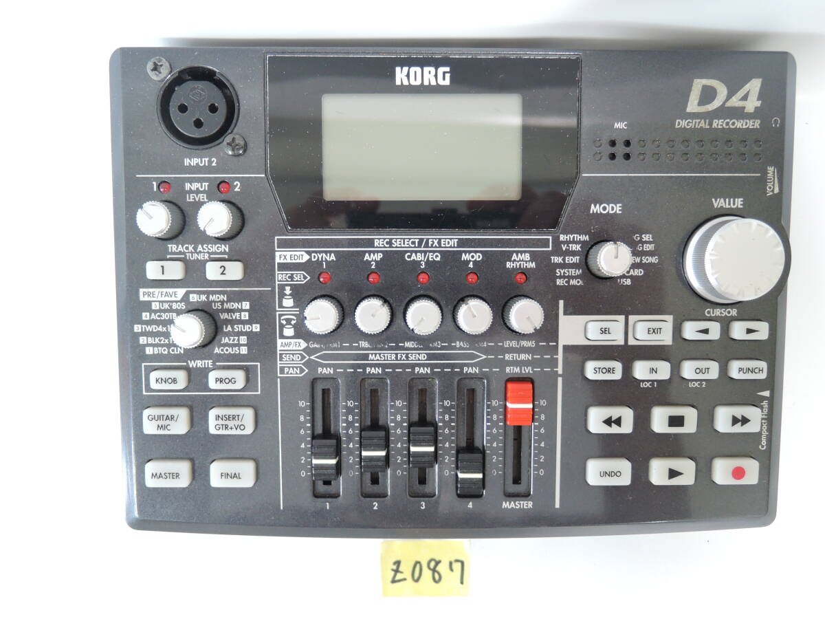 Yahoo!オークション - KORG D4 デジタルレコーダー 通電確認済み Z087