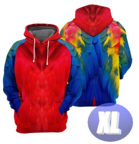 Yahoo!オークション - フード付き アニマルパーカー オウム XL トレー...