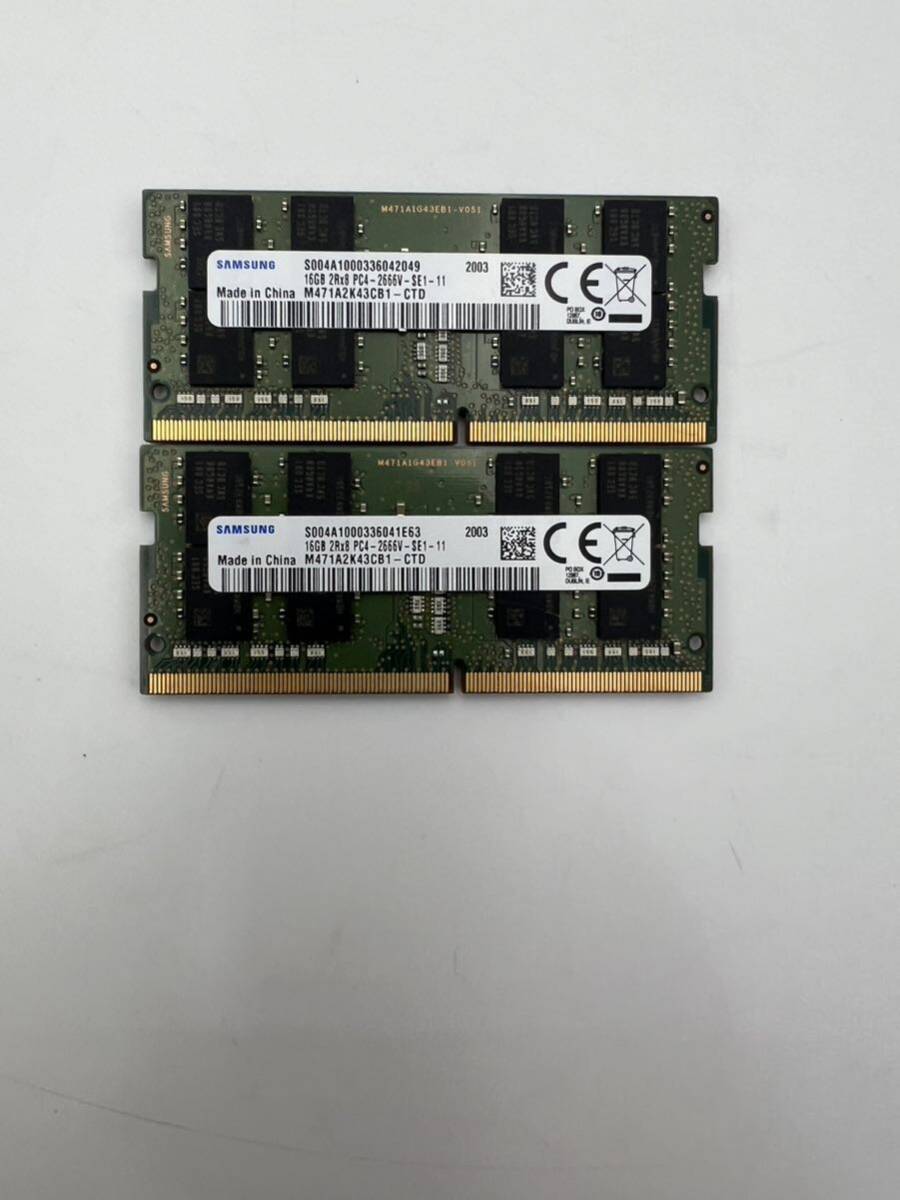 Yahoo!オークション - SNMSUNG 2RX8 PC4-2666V-SE1-11 16GB×2 ノート...