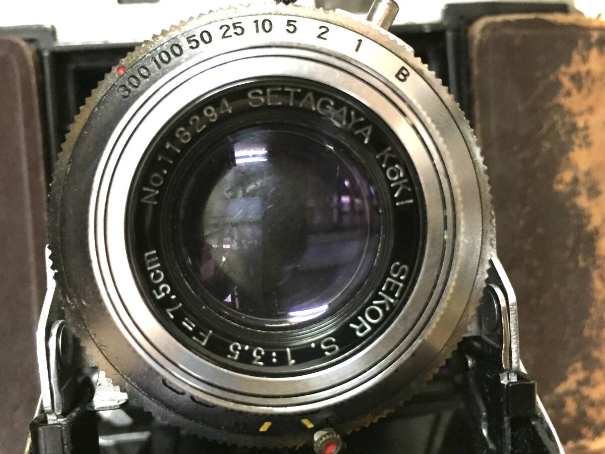 ジャンク マミヤ6 MAMIYA-6 SETAGAYA KOKI SEKOR S. 1:3.5 7.5cm 蛇腹カメラ フィルムカメラ 純正フード/革ケース/レンズキャップ(マミヤ)｜売買され ...