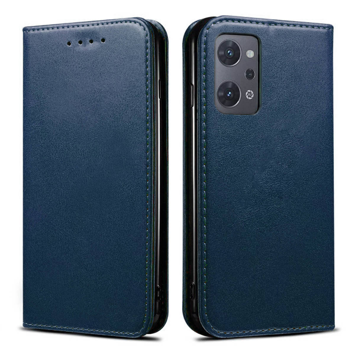 Yahoo!オークション - OPPO reno7 a ケース 手帳型 おしゃれ 紺 青 ネ...