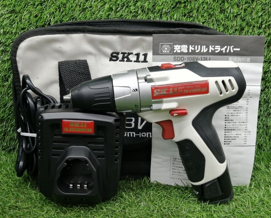 Yahoo!オークション - 中古品 藤原産業 SK11 10.8V 充電ドリルドライバ...