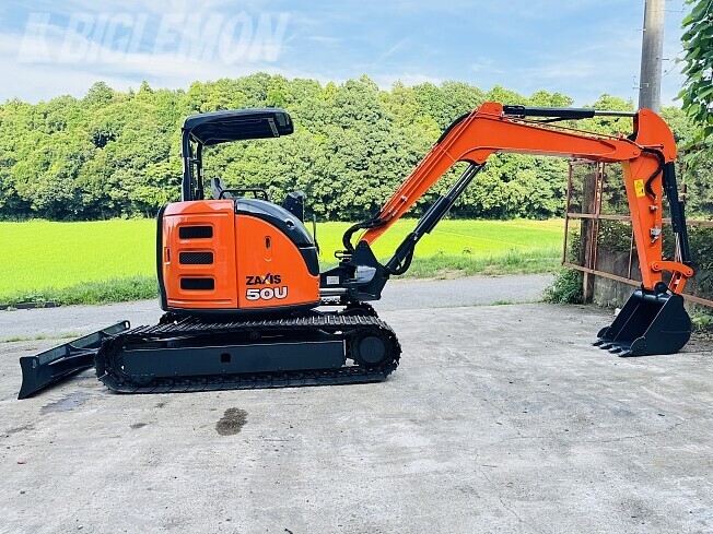 Yahoo!オークション - ミニ油圧ショベル(ミニユンボ) 日立建機 ZX50U-5...