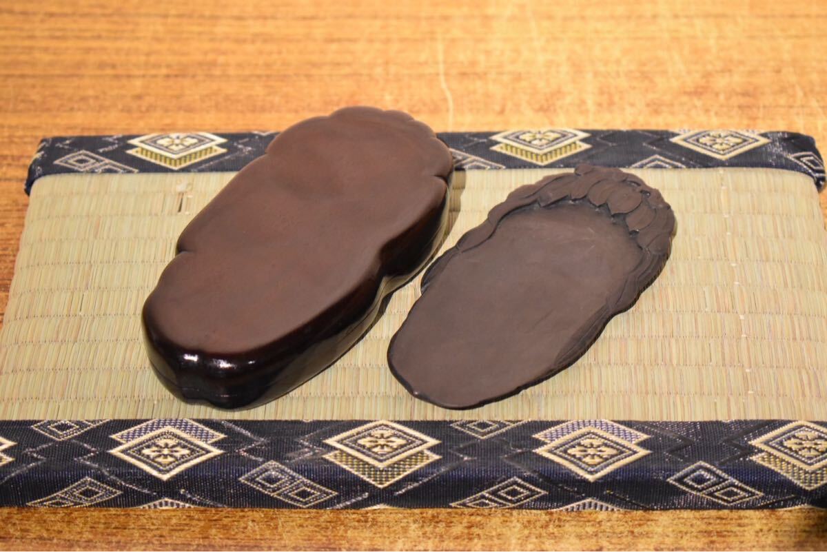 Yahoo!オークション - 【GE】E191【コレクター所蔵品】時代 葉形硯/中...