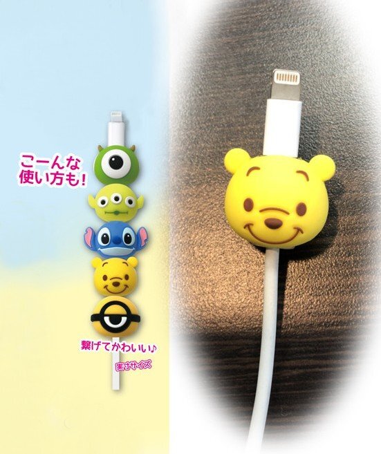 Yahoo!オークション - 【vaps_6】ミニオンズB ケーブル保護カバー iPho...