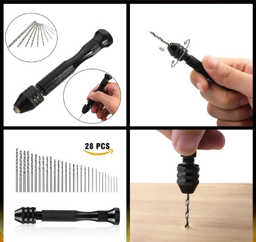 Yahoo!オークション - 【vaps_6】ハンドドリル ピンバイス 豪華28本付...