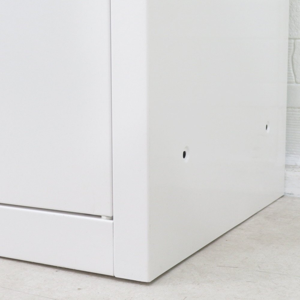 Yahoo!オークション - Ceha 両開き書庫 ホワイト 2段 観音開き キャビ...