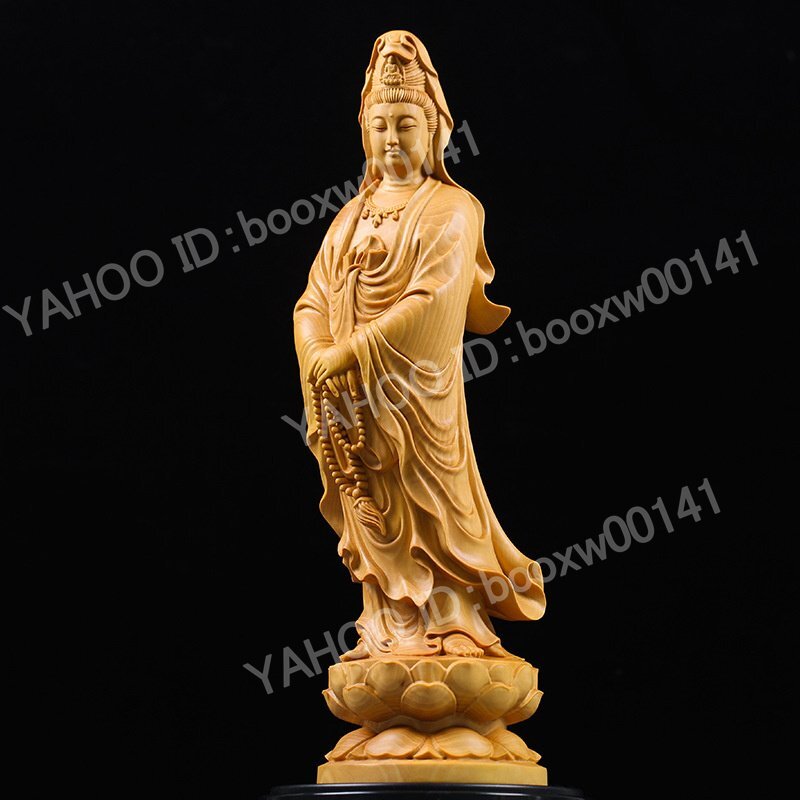 Yahoo!オークション - 観音木彫 仏像 木彫り 観音像 観音菩薩 木彫仏像...