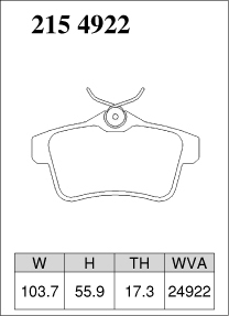 Yahoo!オークション - C4 (B7) B7BH01 ブレーキパッド Mタイプ リア 左...
