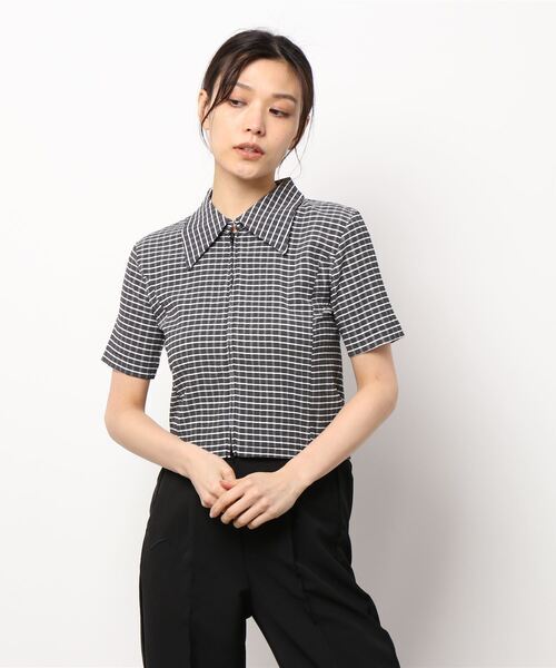 Yahoo!オークション - 「EMODA」 半袖シャツ FREE ブラック レディース