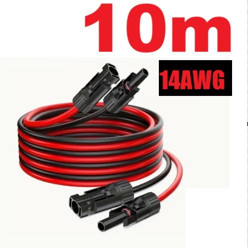 Yahoo!オークション - 10m MC4 延長ケーブル ソーラーパネル AWG14 14...