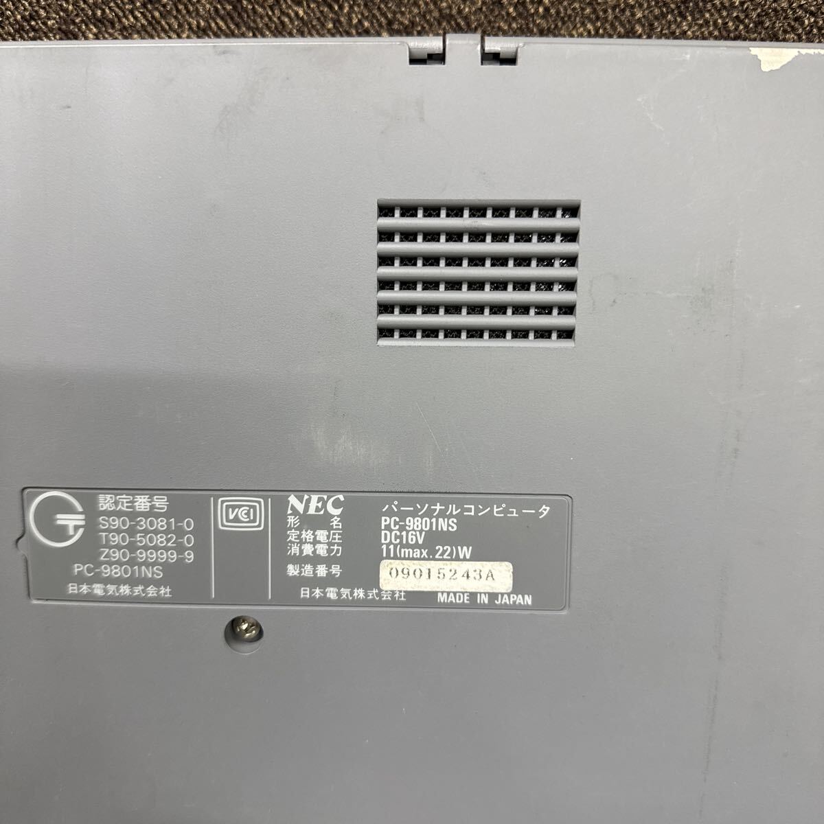 Yahoo!オークション - MY98-1071 激安 PC98 ノートブック NEC PC-9801N...